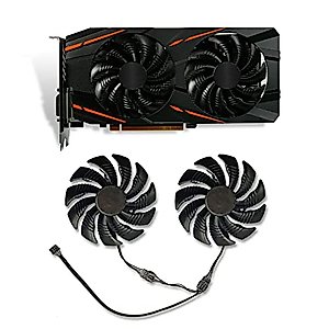 Cavabien 86MM Fan T129215SU TPLD9210S12HH 4Pin Cooling Fan for Gigabyte GTX 1050 1060 1070 960 RX 470 480 570 580 Graphics Card Cooler （FanAA