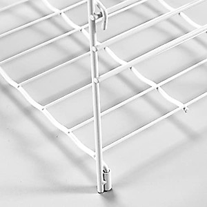 MSR Imports Stainless Steel Water Bottle Kitchen Countertop Organizer with 8 Spots, White