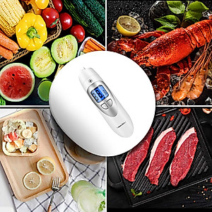 Ketone Breathalyzer, Ketogenic Breath Ketosis Breath Ketone Analyzer with 10 Mouthpiece(White)