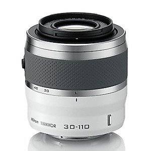 Nikon 1 J1 Compact System Camera with 10-30mm and 30-110mm Double Lens Kit - White (10.1MP) 3 inch LCD