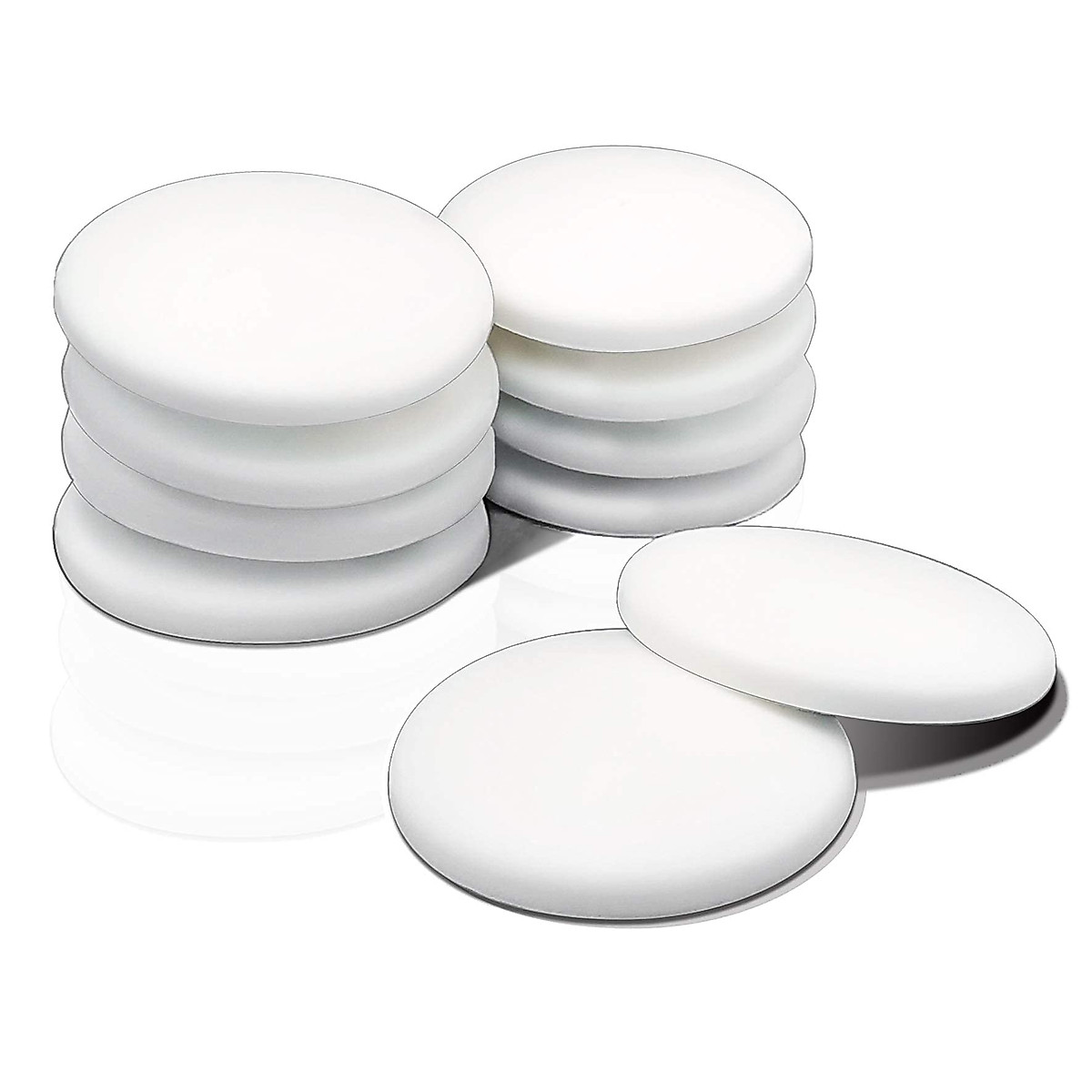 N brand 1.57inche Door Stopper Wall Protector, Adhesive Reusable Bumper Protector, with Strong 3M Adhesive,Quiet, Shock Absorbent Gel, Door Knob Wall Shield, White