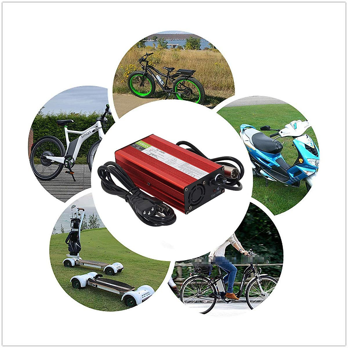 67.2V 3A Charger 60V Li-ion Battery Smart Charger Used for 16S 60V Li-ion Battery Input 100-240V Global Certification (67.2V3A XLR)