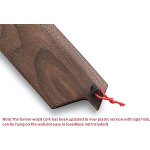 Aibote Handmade Natural Black Walnut Wood Japanese Deba Knives Sheath Magnetic Knife Case Holder Protector Wooden Cover (165mm)