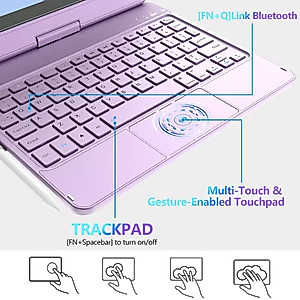 Touch Keyboard for All-New Kindle Fire HD 10 Tablet&Fire HD 10 Plus(Only Compatible 11th Generation,2021 Release)10.1"-360° Rotatable Touchpad Keyboard Case,Thin&Protective for Fire HD 10 tablet(2021)