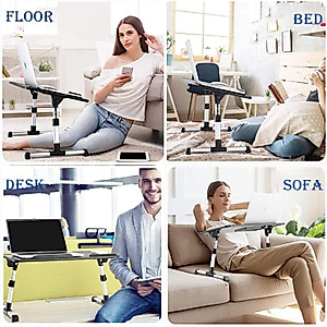 BoxWave Stand and Mount Compatible with Dell Inspiron 14 Plus 7420 (14 in) - True Wood Laptop Bed Tray Stand, Desk for Comfortable Work in Bed. for Dell Inspiron 14 Plus 7420 (14 in) - Jet Black