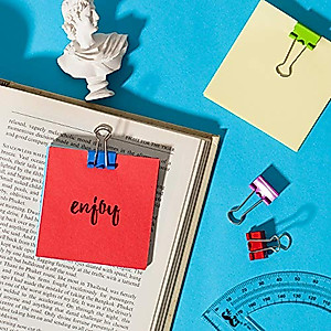 Mr. Pen- Colored Binder Clips, 0.75”, 100 Pack, Small Binder Clips, Mini Binder Clips, Small Binder Clips 3/4 inch, Clips Office Supplies, Binder Clips Small Size, Colorful Binder Clips