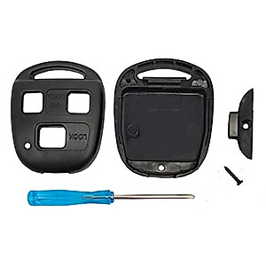 Upgraded Replacement Key Fob Keyless Entry Remote Shell Case fit for Lexus GS300 GS400 GS430 GX470 IS300 LS400 LS430 LX470 RX300 RX330 RX350 RX400h RX450h SC430 Car Key Fob Cover Casing (Black)