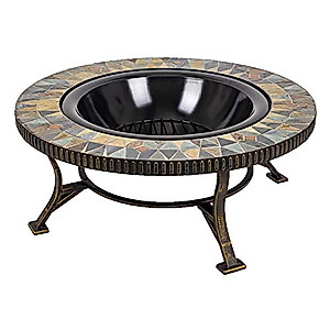 Pleasant Hearth GHP Group OFW088RC fire Pit, Rubbed Gold