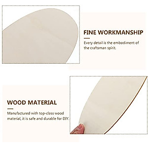 SEWACC Homemade Ornaments 10pcs Unfinished Hanging Wood Sign Oval Blank Door Plaque DIY Wood Chips Banners Garden Decorations for Wall Door Window 14x27CM Woodsy Decor