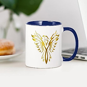 CafePress Phoenix Bird Gold Mugs Ceramic Coffee Mug, Tea Cup 11 oz