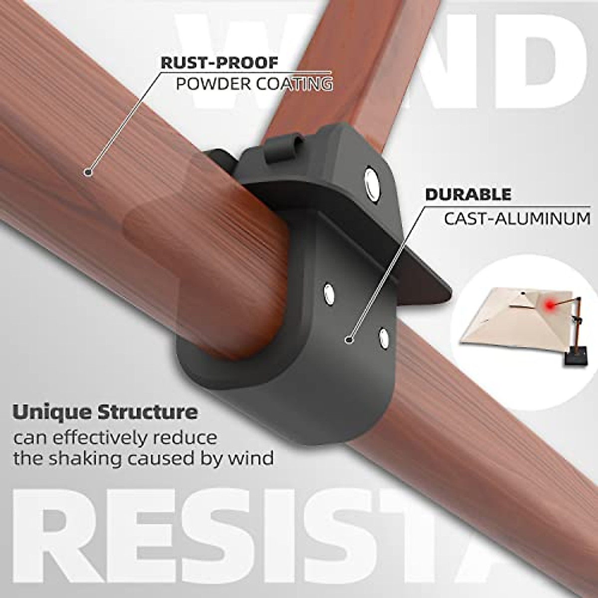 PURPLE LEAF 9' X 12' Double Top Deluxe Wood Pattern Rectangle Patio Umbrella Offset Hanging Umbrella Outdoor Market Umbrella Garden Umbrella, Beige