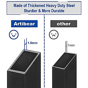 Artibear Depth Adjustable Firewood Rack Brackets for Outdoor, 2x4 Wood Storage Holder Kit for Indoor Fireplace, 2 Packs (2x4s not Include)