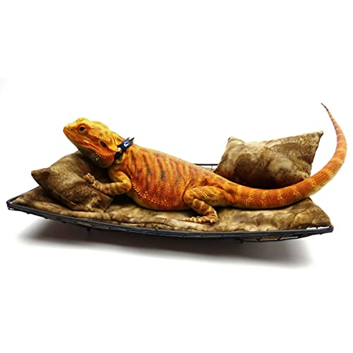 Chaise Lounge for Bearded Dragons, Brown Batik Fabric