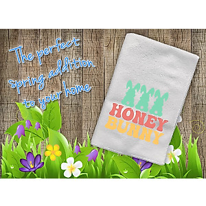 Decorative Kitchen and Bath Hand Towel | Religious Christian Easter Flowers Orange Pink Green | Spring Summer Garden Themed | Home Decor Decorations | House Gift Present