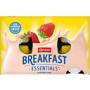 Carnation Breakfast Essentials Ready-to-Drink, Creamy Strawberry, 8 FL OZ Bottle (Pack of 6) (Packaging May Vary)