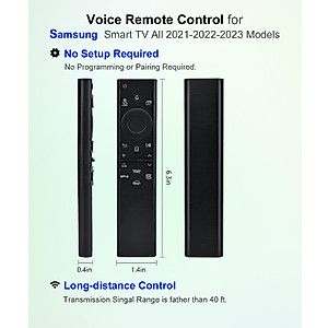 JISOWA Replacement Voice Remote Control Universal for Samsung Smart TV 4k 8K Ultra HD Neo QLED OLED Frame Crystal UHD Series Q60B Q70B Q80B QN85B QN90B QN95B QN800B QN900B S95B 2021-2022-2023 Models