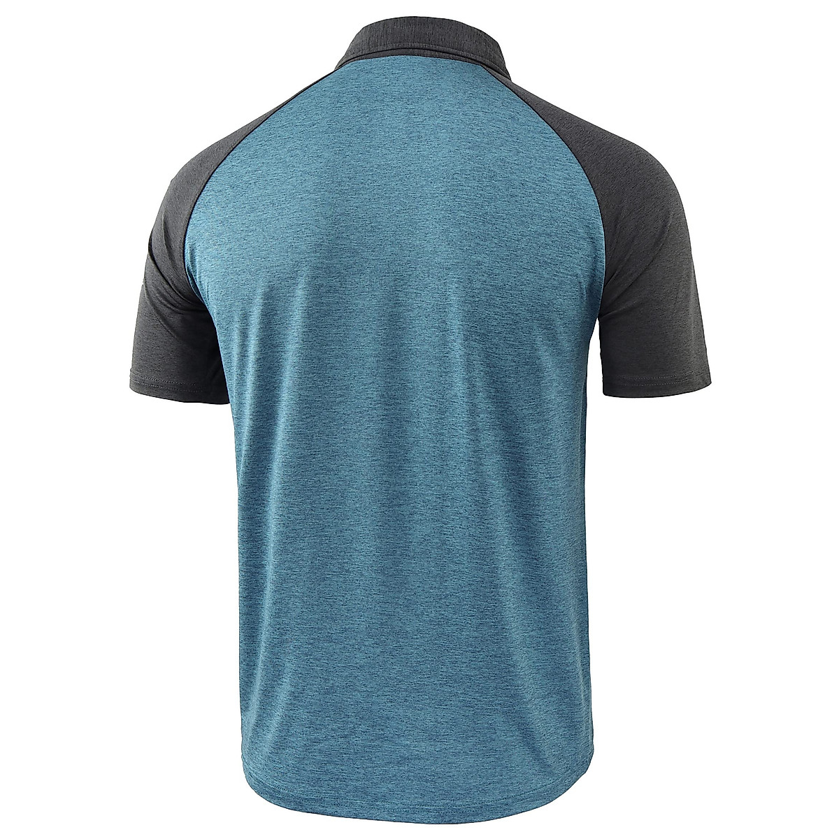 Vetemin Men's Casual Lightweight Quick Dry Athletic Active Sports Outdoors Golf Polo T Shirts Teal Blue/Sonic Charcoal M