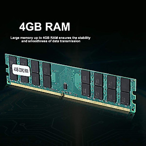 Zopsc DDR2 4GB RAM 800MHz Memory Module for AMD CPU Stable Fast Data Transmission 240PIN for High Anti-Interference and Antistatic for Desktop Computer, Plug and Play