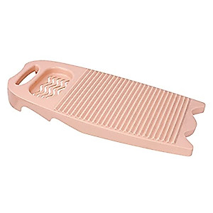 Jocyshop Plastic Washboard Laundry Board, Household Hand Washing Board for Laundry, Washboard for Hand Washing Clothes, Washboard for Laundry, Pink, 17.7 x 7.8 inches