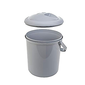 Rotho Babydesign Nappy Pail, 10l, 0+ Months, Bella Bambina, Stone-Grey, 20021 0286