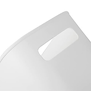 SEUNMUK 8 Pack 10" Long Bathroom Vanity Plastic Organizer Storage Bin Tote with Handles, White Plastic Storage Bins for Kitchen Pantry, Bathroom, Bedroom, Laundry, Vanity Room