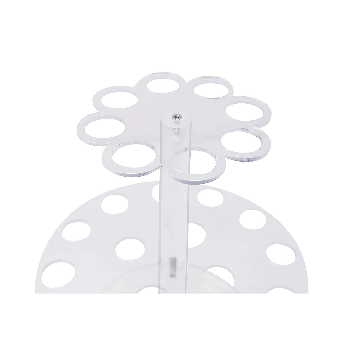 Jusalpha Clear Acrylic Ice Cream Cone/Sushi Hand Roll Stand Holder Christmas Halloween Candy Decorative (Capacity: 24)