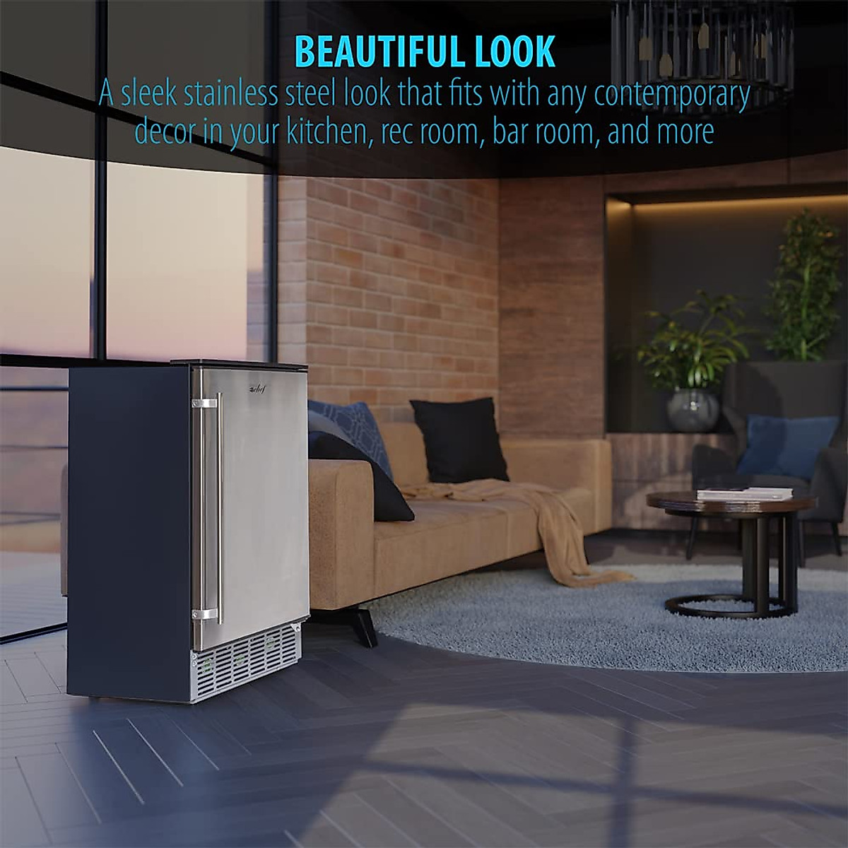 Deco Chef UTICM01 Under Counter Ice Maker, Automatically Makes 80lb Restaurant Quality Ice Per Day (Renewed)