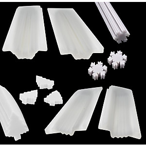 Gift Boutique Christmas Tube Column Silicone Soap Candle Mold Set of 2 Tree and Snowflake Shaped Long Tube Chocolate Candy Mold for Mousse Cake Baking Handmade Candle Mold Embed Soaps Making Supplies