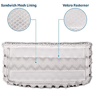 Flammi Steam Mop Pads for Shark S1000 S1000A S1000C S1000WM S1001C Washable Replacement Steamer Mop Pads for All Hard Floors (4 Pack)
