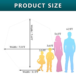 8FT Wedding Arch Round Backdrop Stand, Circle Metal Floral Balloon Arch Stand for Birthday, Backdrop Stand for Parties, Bridal Shower Anniversary Ceremony Candy Tables Celebration, Gold