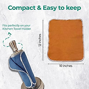 Value Pack of 48 Reusable Paper Towels - Paperless Paper Towels made with Super-Soft, Washable Paper Towel Set for Kitchen,