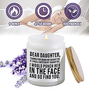 Daughter Gifts from Mom/Dad, Mothers Day Gifts for Daughter, Happy Birthday Gifts for Daughter Adult, Funny Christmas Valentine Day Graduation Gifts for Daughter from Mothers - to My Daughter Candle