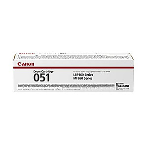 Canon Genuine-Drum, Cartridge 051 Black (2170C001), 1 Pack, for Canon imageCLASS MF269dw, MF267dw, MF264dw, LBP162dw Laser Printers