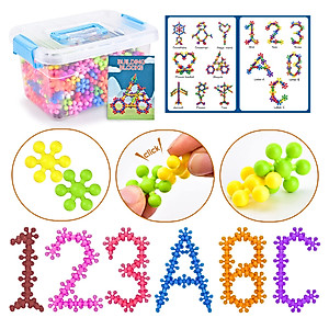 Moulselp 400 Pieces Building Toys for Kids - Kids STEM Toys, Educational Building Toys for Kids Ages 4-8, Learning Discs Sets, Construction Blocks for Preschool Classroom Boys Girls Aged 3+ Kids Toys