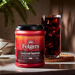 Folgers Gourmet Supreme Medium Dark Roast Ground Coffee, 9.6 Ounces (Pack of 6)