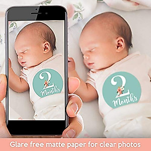 Baby Monthly Stickers | Floral Baby Milestone Stickers | Newborn Girl Stickers | Month Stickers for Baby Girl | Baby Girl Stickers | Newborn Monthly Milestone Stickers (Set of 24)