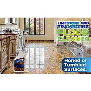 Black Diamond Stoneworks Limestone and Travertine Floor Cleaner: Natural Stone, Marble, Slate, Polished Concrete 1- Gallon AND Stone & Tile Intensive Deep Cleaner, Limestone and Travertine1-QT