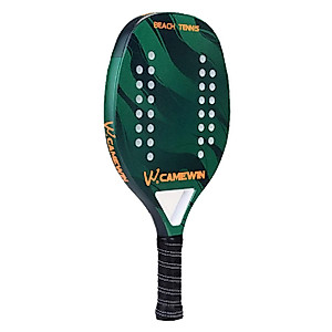 Beach Tennis Racket,Carbon Fiber Grit Face with EVA Memory Foam Core Beach Tennis Racket with Cover Bag (2PCS)