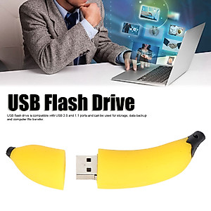 Banana Shape U Disk, PVC+Metal Supports Hot Swappable Cute Flash Drive for Backup Files or Videos(#3)