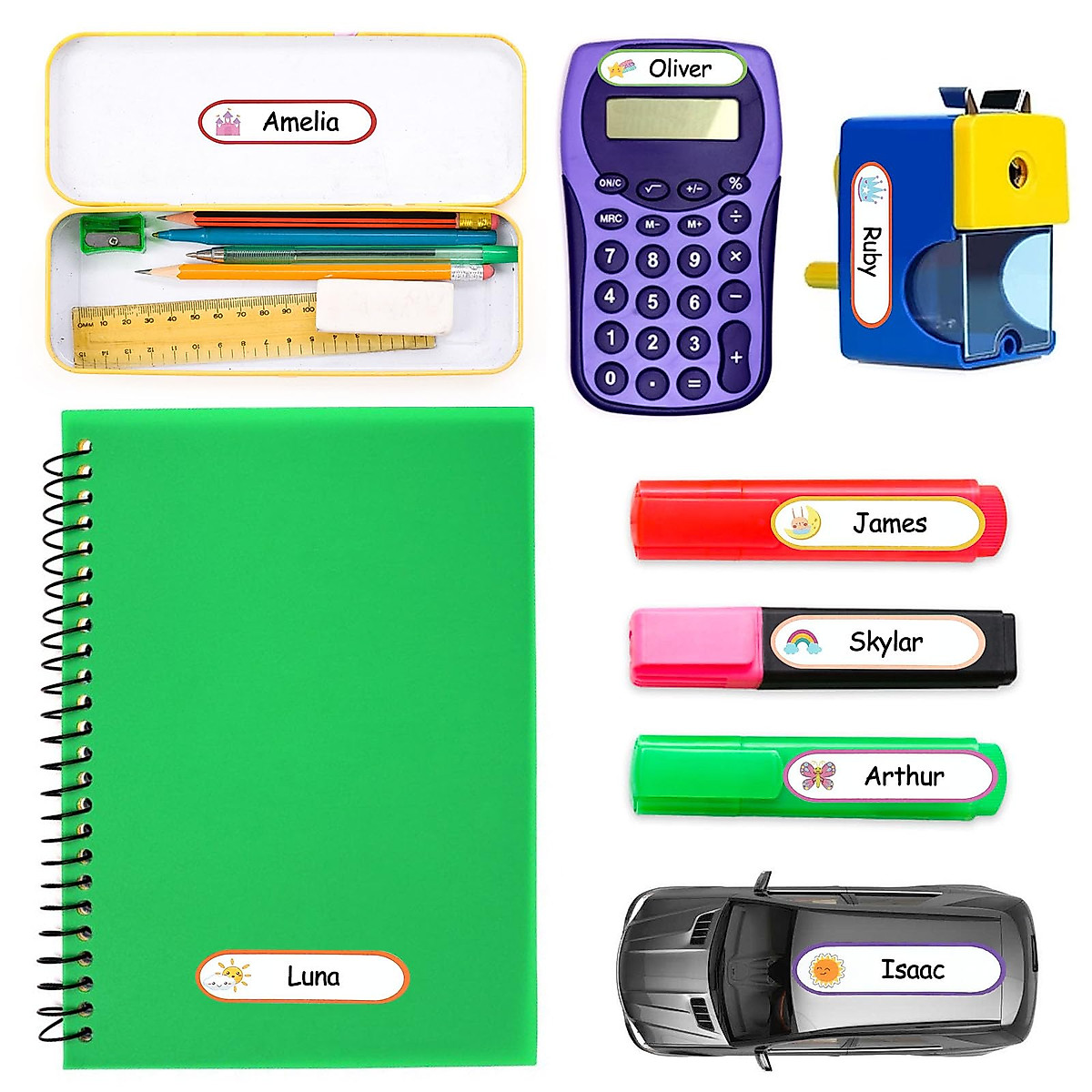 Waterproof Name Labels for Daycare - Name Stickers for Kids Stuff & School Supplies - Write on Baby Bottle Cup Labels - Dishwasher Safe - Pack of 120.