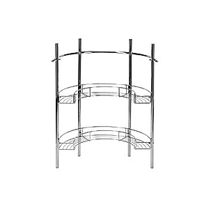 Croydex Mild Steel Pedestal Storage Unit with Shelves and Towel Rail