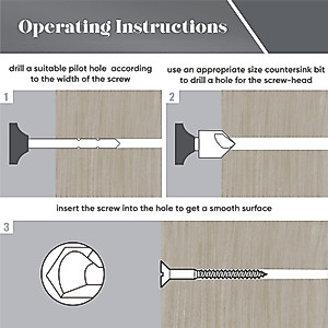 amoolo Countersink Drill Bit Set 4pcs (1/4”-1/2”), Countersink Bits for Wood, Hex-Shank Quick Change 82 Degree Counter Sinker Drill Bit for Woodworking, Fiberboard, Plywood, Plastic, PVC