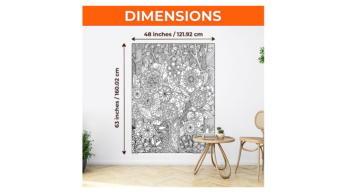 Giant Coloring Poster for Kids & Adults - Unleash Creativity