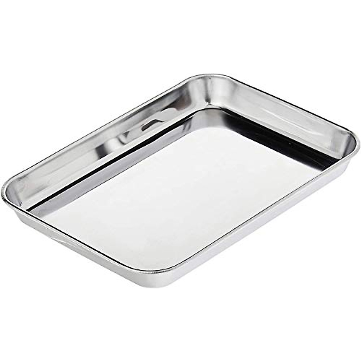 Rectangle Stainless Steel Small Tray 2pcs/set (5.3" x 7.3"x 0.8"), Kitchen Organizer, Bathroom Trays, Little Jewelry Tray Bathroom Tray, Brilliant Quality, Made in Japan