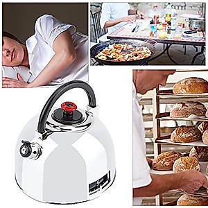 Eboxer 60 Minute Mechanical Kitchen Timer, Teapot Shaped Cooking Timer Clock, Stainless Steel Wind Up Dial Rotating Countdown Egg Timer, Sets from 0 to 60 Minutes