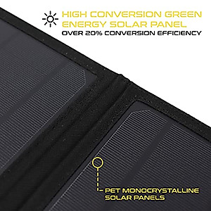 ROCKSOLAR 30 Watt Foldable Solar Panel Kit - Monocrystalline Cell Solar Battery Charger with Multiple 12V DC/USB/USB C PD Outlets - IPX4 Water Resistant Portable Starter Kit for Home, RV, Camping
