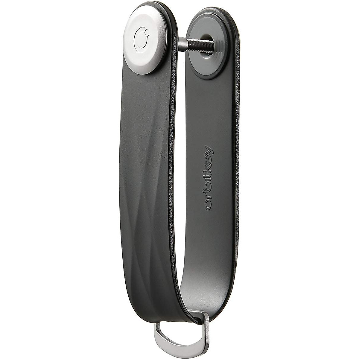 Orbitkey Active Rubber Key Organizer Jet Black Bottle Opener Compatible Key Organizer & Key Ring