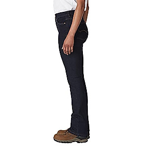 Dickies Women's Perfect Shape Denim High Waist Bootcut Jean, Rinsed Indigo Blue, 4