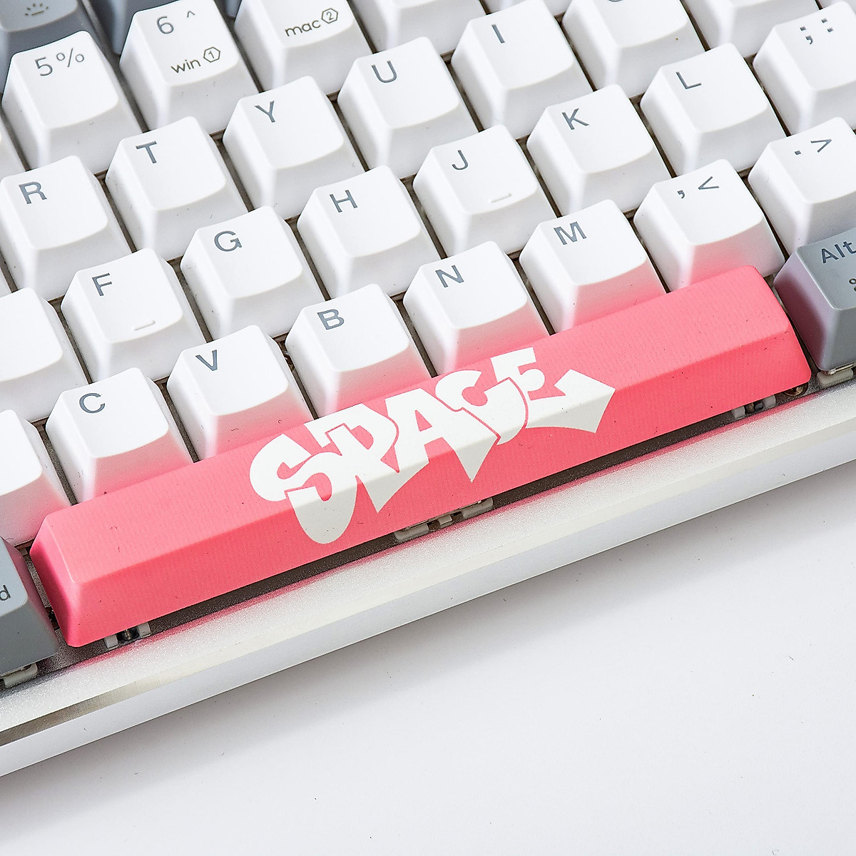 YUNZII AK84 84-Key Hot-Swappable Gaming Mechanical Keyboard with Double Shot PBT Keycaps, RGB, Aluminum Frame for Mac Windows (Gateron Blue Switch, Silver)