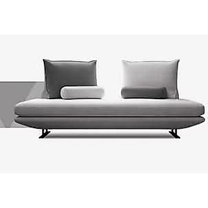 Generic Reclinable L-Shaped Sofa Bed with Wooden Legs Gray, 78.74*34.64*43.3in, Grey
